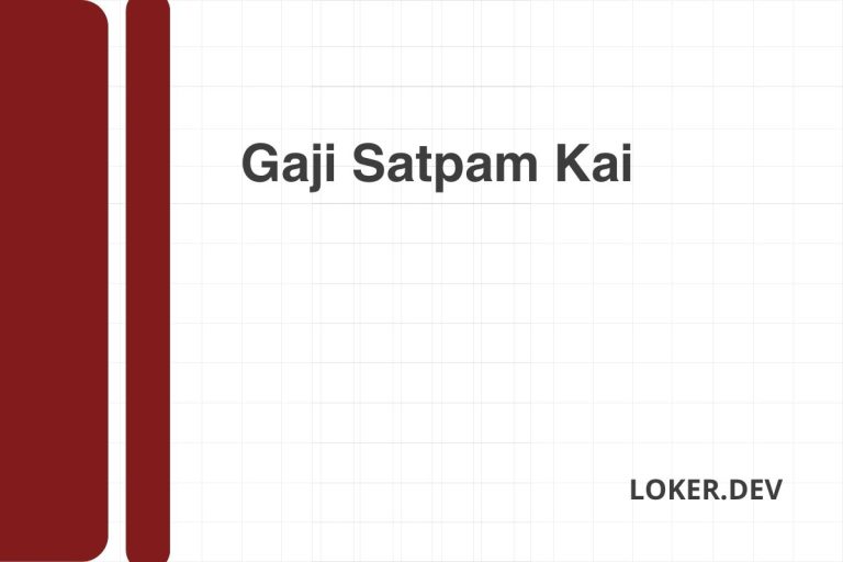 Gaji Satpam Kai Desember 2024 Lengkap [Update]